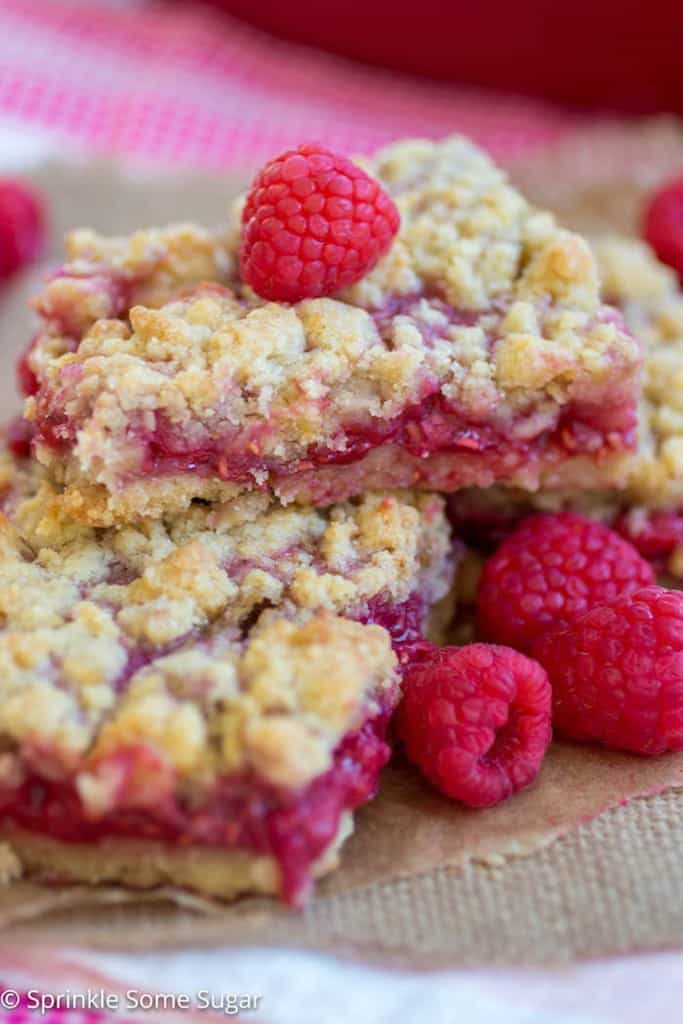 Raspberry Lemon Crumble Bars - Sprinkle Some Sugar